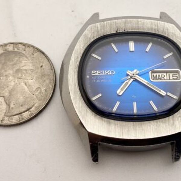 Vintage 1976 Seiko Amazing 2 tone blue dial 7009-5008 Automatic day ...