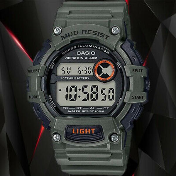 Casio TRT110H-3AV Mud Resist 10 Year Battery Vibration Alarm Watch ...