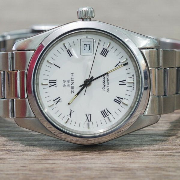ZENITH CAPTAIN STEEL AUTOMATIC MEN'S WATCH REF 02.0350.467 36 MM ...