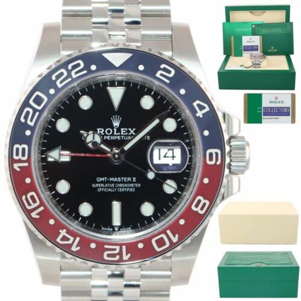 NEW 2020 PAPERS Rolex GMT Master PEPSI Red Blue Jubilee Ceramic 126710 ...