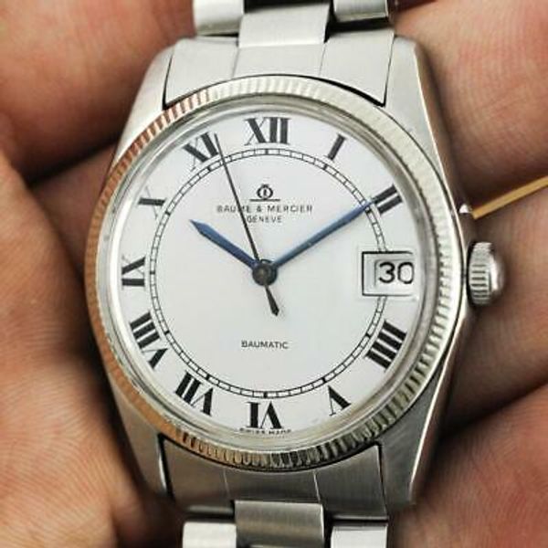 ORIGINAL BAUME & MERCIER BAUMATIC REF 1185 MICROROTOR BM 13210 WATCH W/ BRACELET | WatchCharts ...