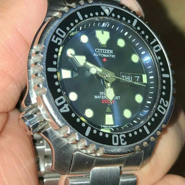 Used Citizen NY0040-17L Promaster Aqualand Blue Sunburst Face Automatic ...