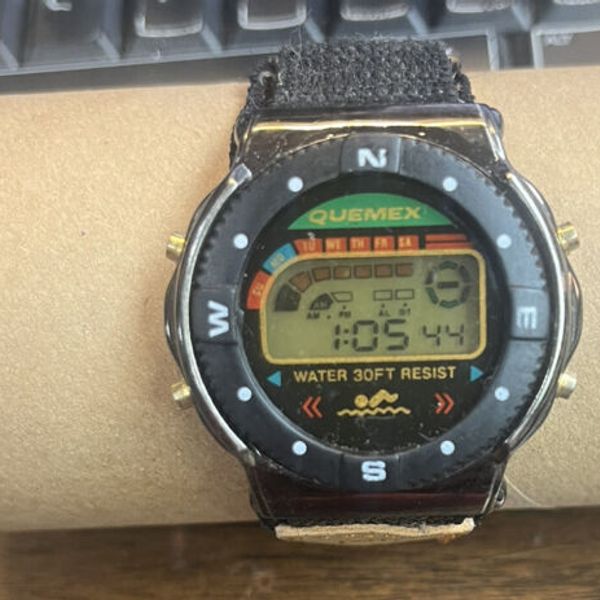 Vintage Quemex Digital Sport Watch | 30 Meter Water Resistant | Well ...