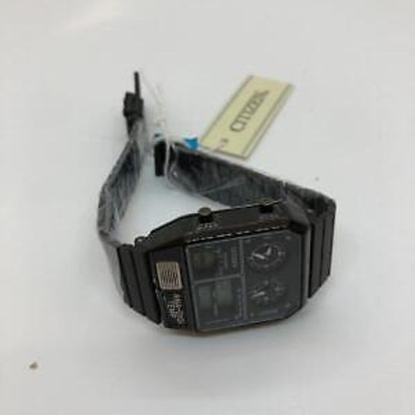 Citizen Ana Digi Temp Watch Black Vintage Quartz Multifunction Retro ...