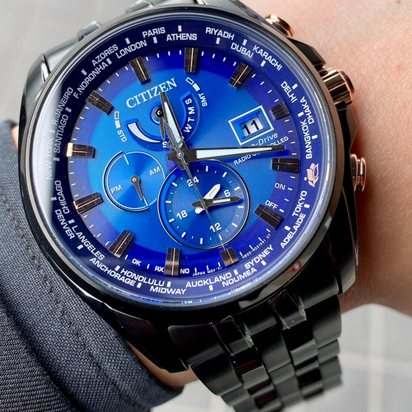 Citizen Blue Dial Sapphire Crystal AT9126-82L Radio Controlled Men's ...