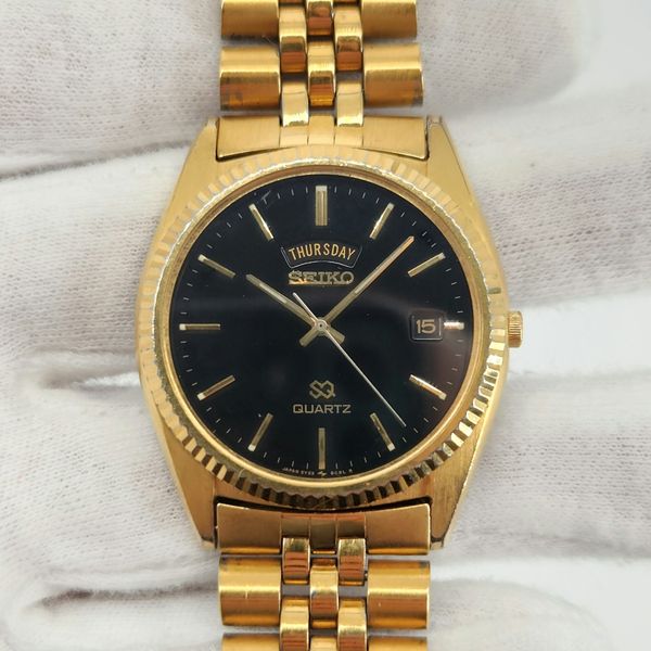Seiko SQ President Men's Vintage Two-Tone Day/Date Quartz Watch 5Y23-8A69 | WatchCharts Marketplace