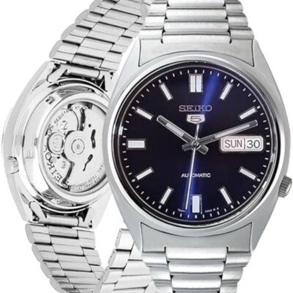 SEIKO 5 SNXS77 Men's Automatic Watch NEW Analog 37mm Case Stainless ...