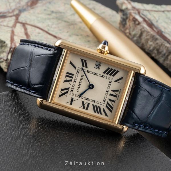 Orologio da uomo Cartier Tank Louis Cartier oro 18k (0,750) quarzo ...