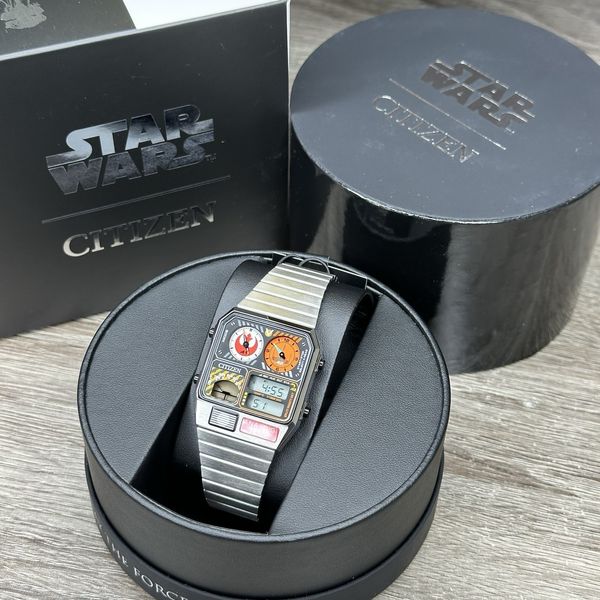 NEWâ STAR WARSâ Citizen ANA-DIGI Rebel Pilot Quartz Steel Watch JG2108 ...