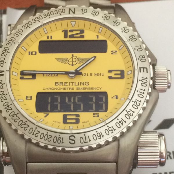 FS Breitling Emergency yellow dial, E76321, PRO 2 Bracelet ...
