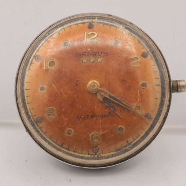 Parts/Repair - Benrus CF1 17j ETA Automatic Men's Watch Movement/Back ...