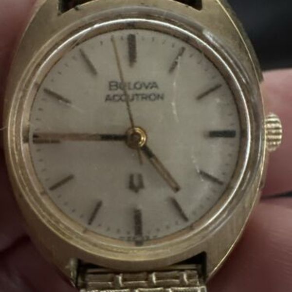 Vintage Bulova Accutron Gold Electroplated Ladies Watch N3 Untested ...