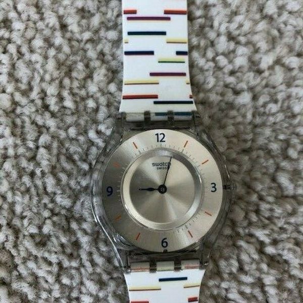 Swatch Skin Watch SFE108 Thin Liner White | WatchCharts Marketplace