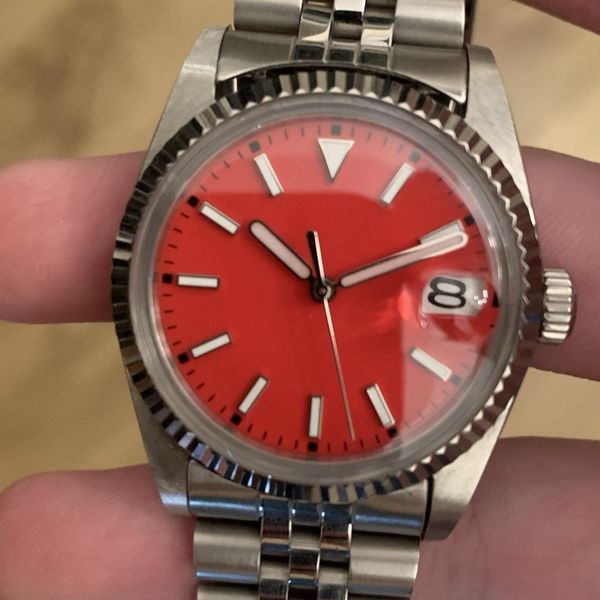 Red Dial Seiko Mod Date just | WatchCharts Marketplace