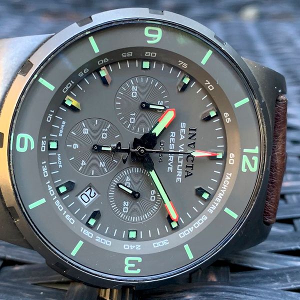 RARE Invicta Reserve Sea Vulture Automatic Chronograph Watch Titanium ...