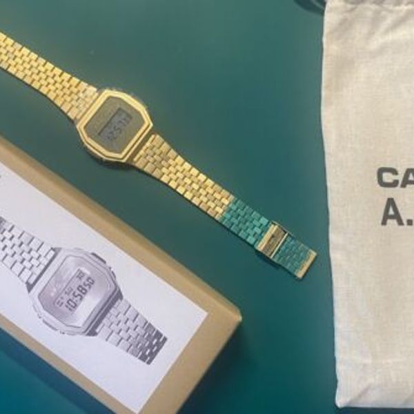 A.P.C x CASIO A1000 GOLD WATCH LIMITED COLLABORATION - BRAND NEW ...