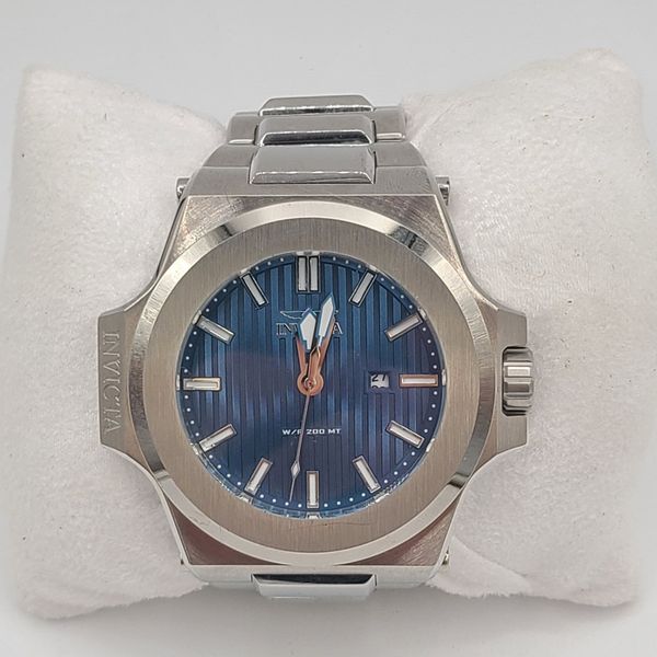 Invicta Akula Mens Watch - Prestige Blue TUX Dial - Silver SS Bracelet ...