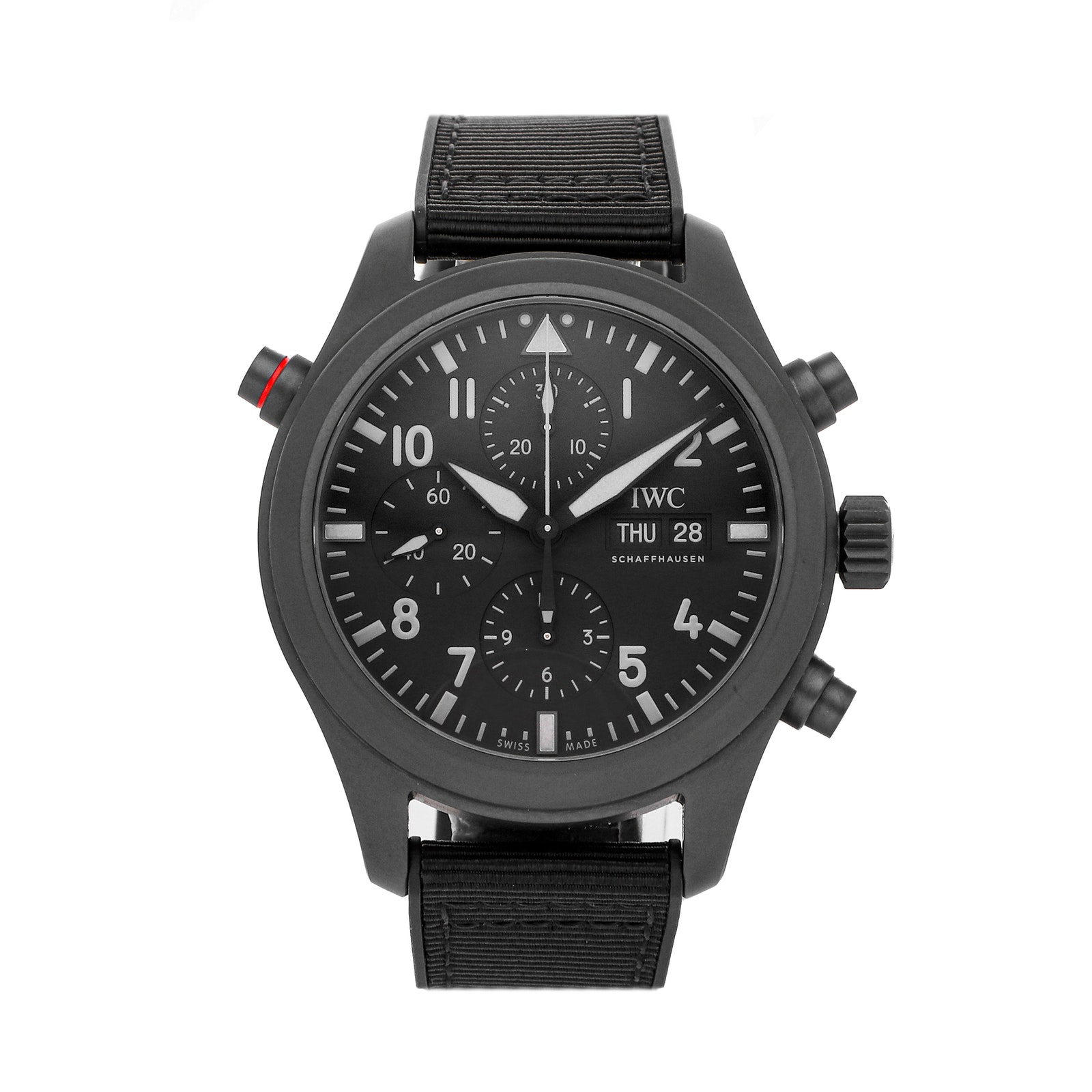 Iwc Pilots Watch Double Chronograph Top Gun Ceratanium 371815 Market