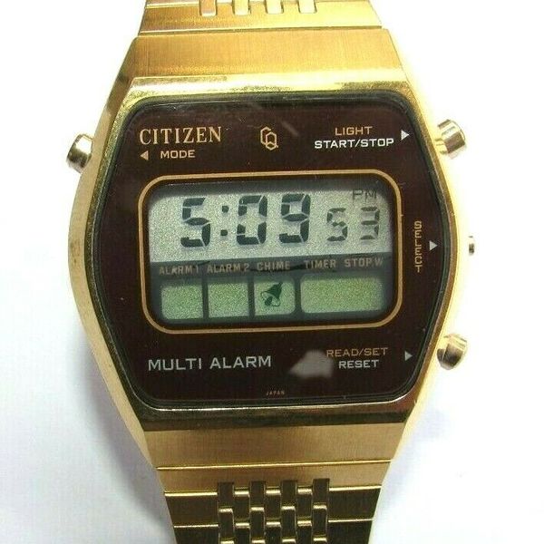Vintage Citizen Multi Alarm Digital Watch 40-1081 GF Very Clean ...