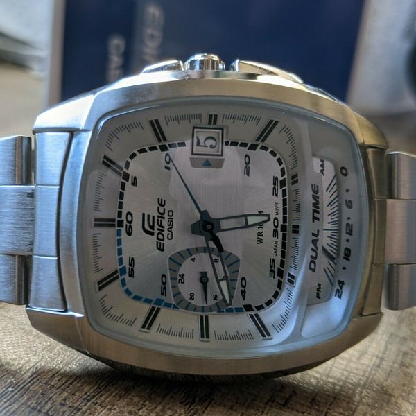 Casio Edifice Stainless Steel Dual Time Zone Sport Watch EF321D-7AV ...