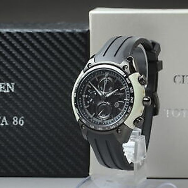 Box [MINT] Citizen TOYOTA 86 Eco Drive CA0385-06E Cal.B612 Solar Men ...