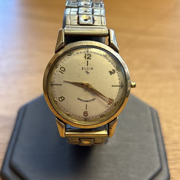 Vintage Elgin Self Winding Shockmaster 10k Gold Filled Men's Watch Not ...