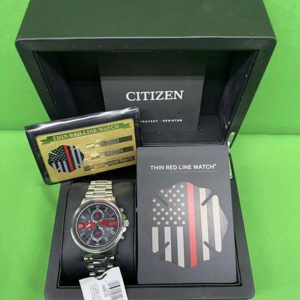 Citizen Nighthawk Men's Thin Red Line Watch | WatchCharts Marketplace