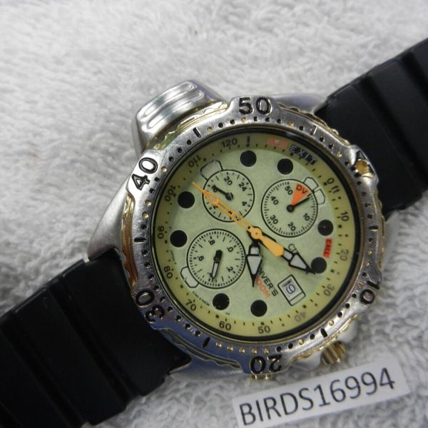 Vintage Citizen Aqualand Diver Promaster 3745-E70022 Chronograph Diver ...