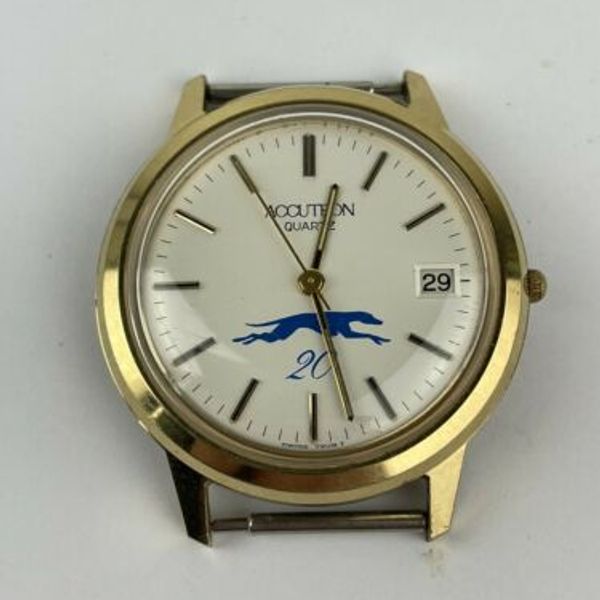 BULOVA ACCUTRON P2 QUARTZ MEN WATCH Greyhound Service Watch Swiss made ...
