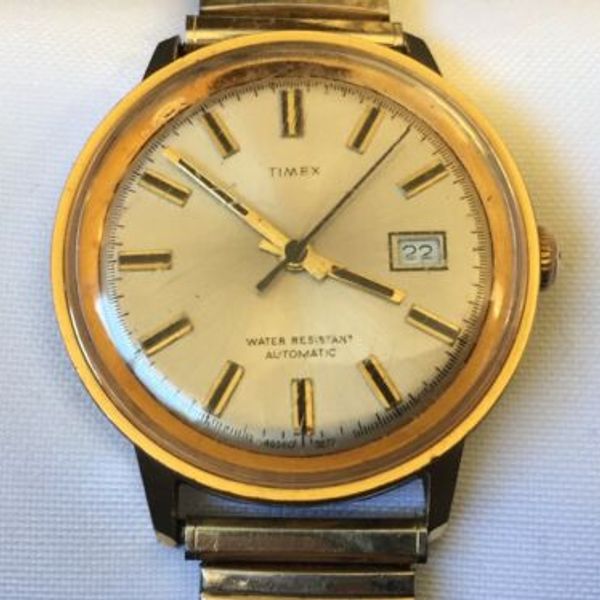 Vintage 1972 Timex Viscount Automatic Men’s Gold Tone Watch 46560 3272 ...