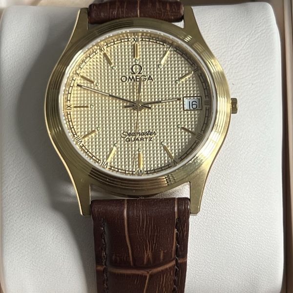 OMEGA Seamaster Men's Quartz Watch Vintage Cal 1425, Embossed Dial ...