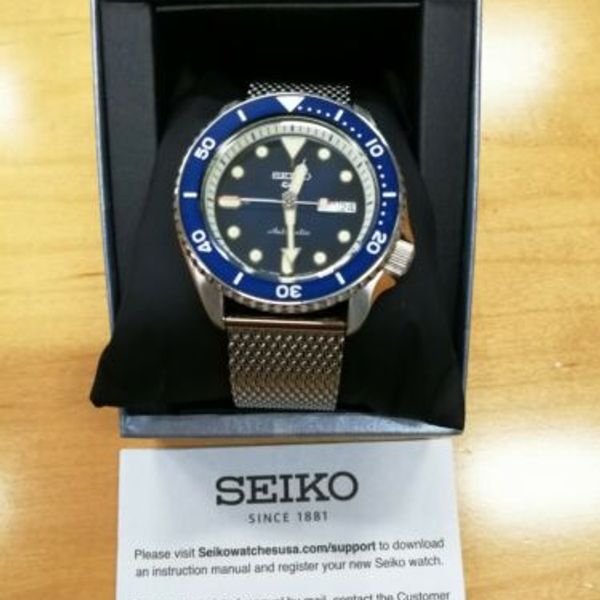 Seiko 5 Sports SRPD71 Stainless Steel Automatic Men's Watch with Mesh ...