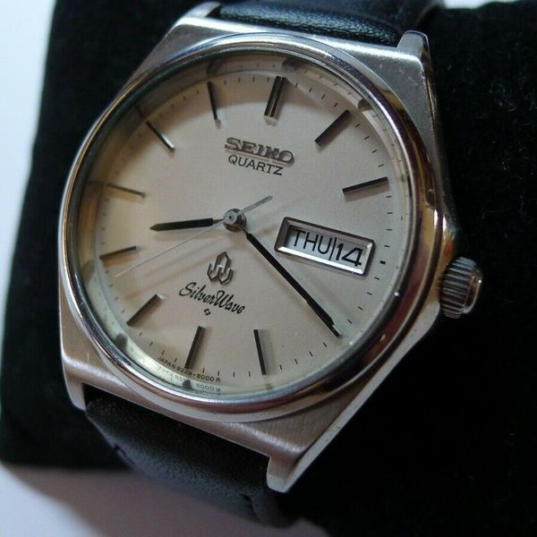 MENS SEIKO SILVER WAVE 4j QUARTZ,DAY / DATE,S STEEL,SUPERB WORKING ...