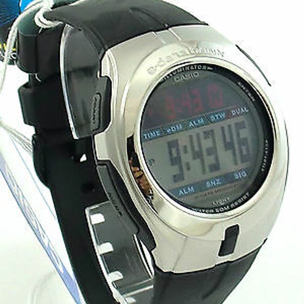 CASIO DB-70-1V Men E-Databank Dual Time Black Resin Band 50n Water Resistant | WatchCharts ...