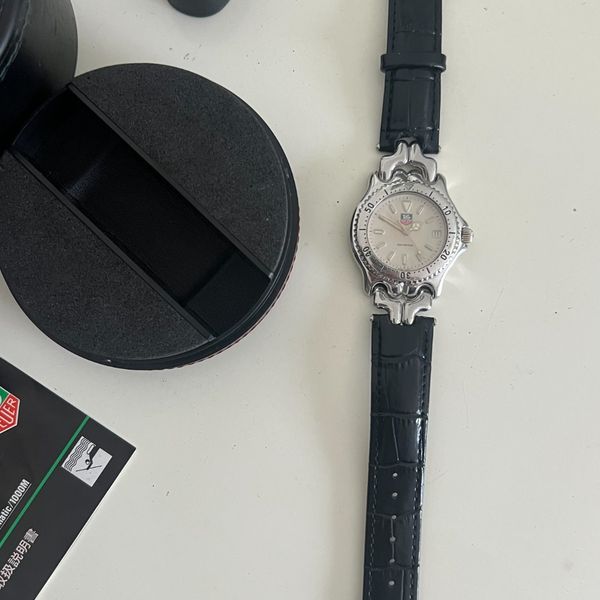 TAG Heuer Mens Professional SEL SS Watch Large with Leather Band ...