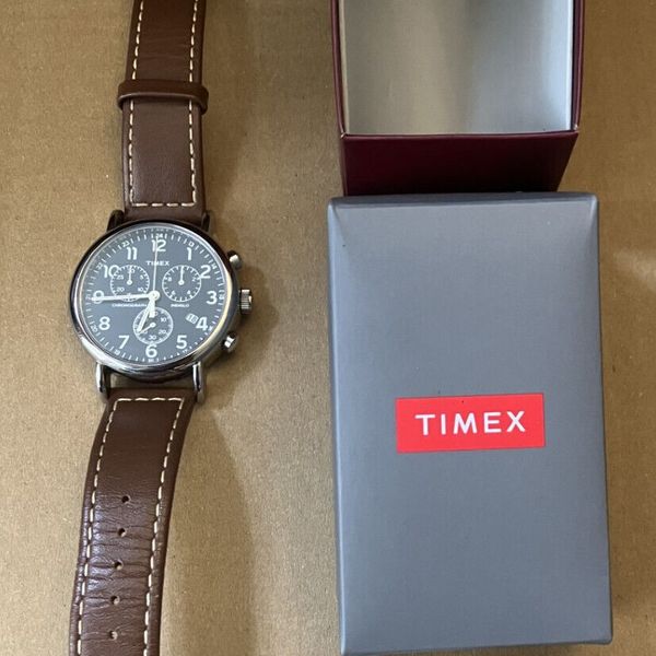 VGC Timex Weekender Chronograph 40 mm Watch INDIGLO Light Up Watch ...