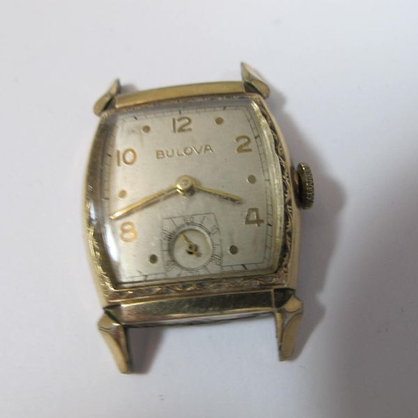 BULOVA 1948 MENS GOLD PLATED CALIBER 10BC TRIPLE SIGNED RUNS no reserve ...