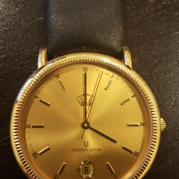 Universal Geneve Men's Wristwatch - Unique Royal Crown Insignia ...