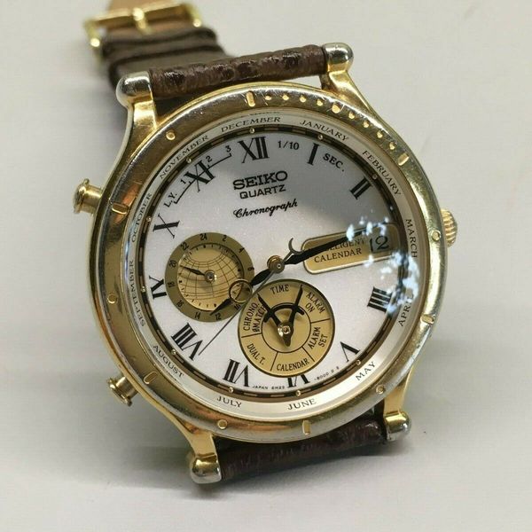 Retro SEIKO Age of Discovery watch 6M23-8000 new battery working ...