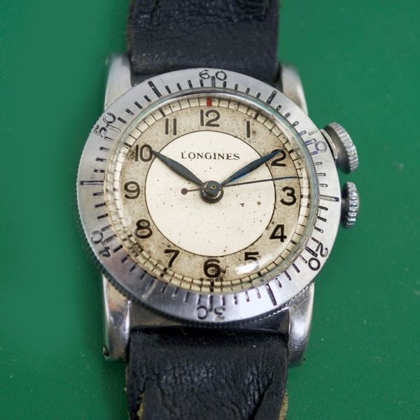 Vintage 1939 Longines WEEMS Pilots Navigation Men's Watch Original Dial ...