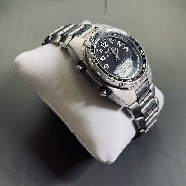 Vintage Casio Mens Fishing Moon Gear Illuminator Watch Japan AMW-700 ...