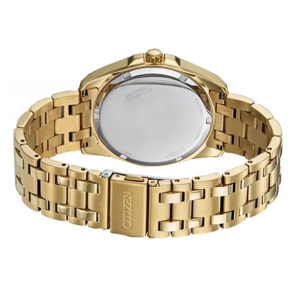Citizen Eco-Drive Peyten Gold Tone Stainless Champagne Dial Watch ...