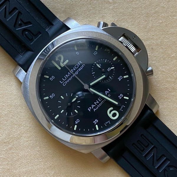 RARE Panerai PAM00310 PAM 310 Luminor Chronograph Automatic Watch w ...