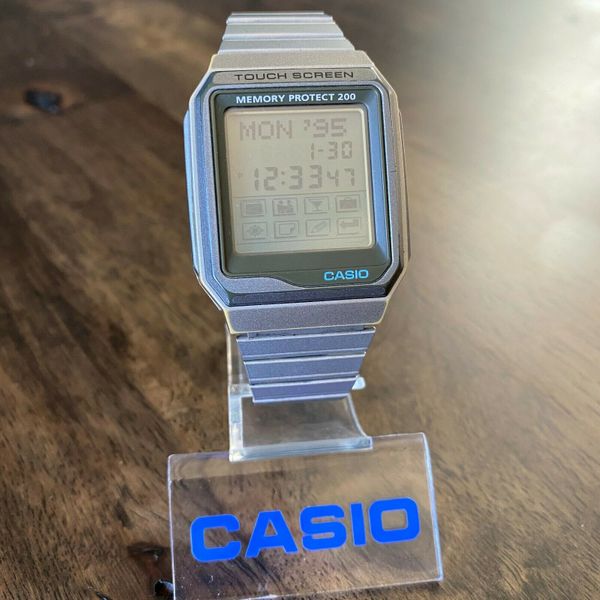 RARE Vintage 1996 Casio VDB-200 Memory Protect Touch Screen Watch, Made ...