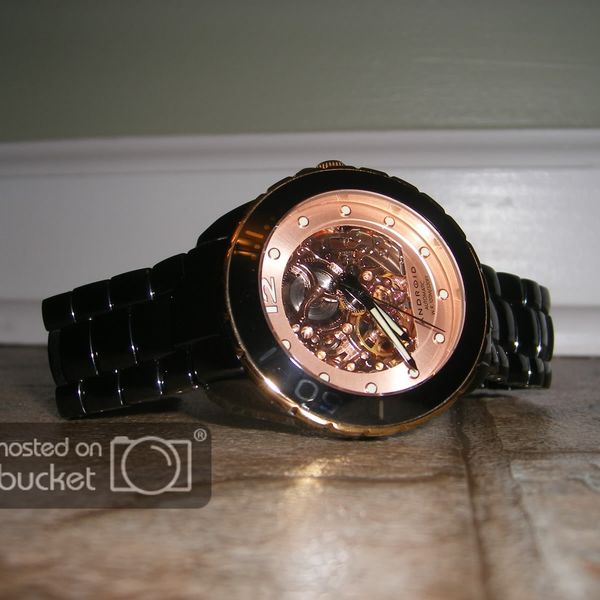 FS: CERAMIC skeleton automatic in black / rose gold by Android CHEAP ...