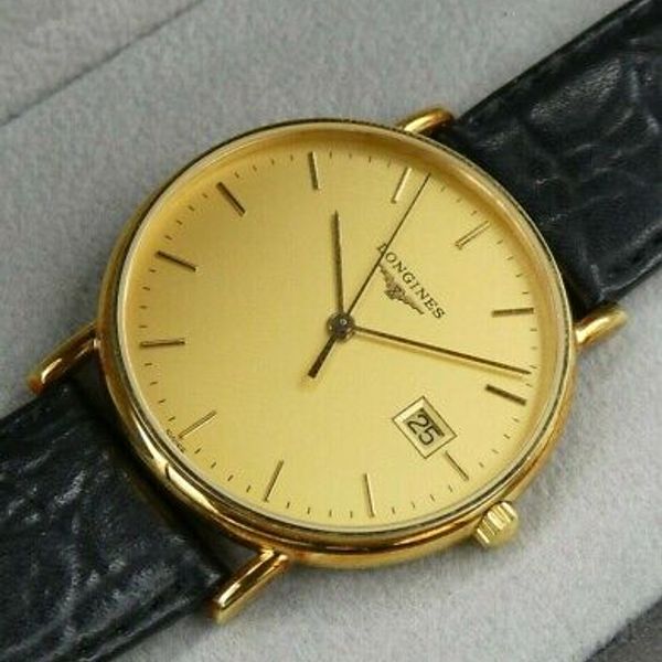Longines Presence 18k 18ct 750 Gold Quartz watch L4.743.6 RRP £2,200 ...