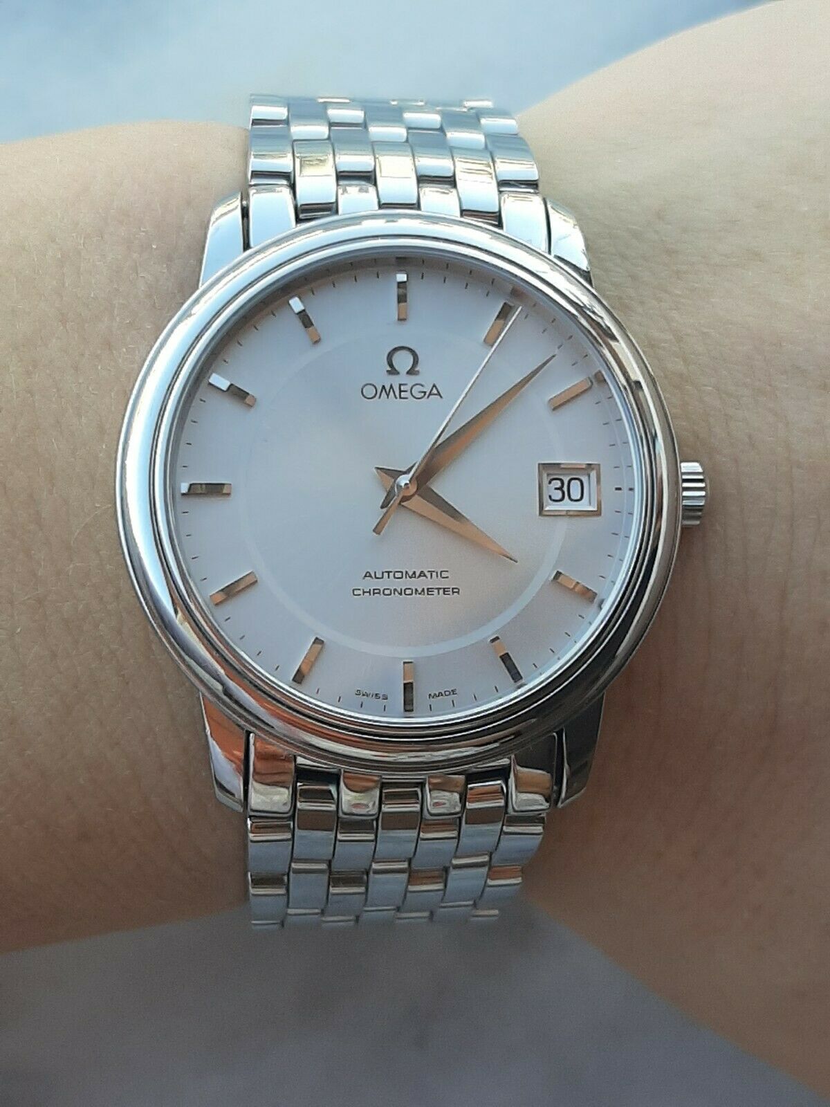 OMEGA DE VILLE PRESTIGE CHRONOMETER AUTOMATIC CAL.1120 MENS 35mm 168.1050 SWISS | WatchCharts ...