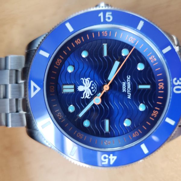 PHOIBOS Wave Master Automatic Dive Watch (Blue)-- Full Kit! | WatchCharts