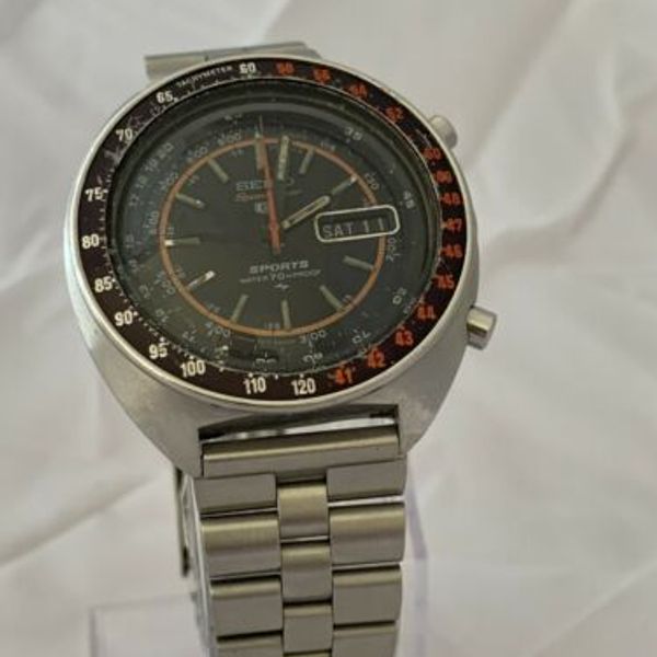 Seiko 5 Sports 7017-6050 Vintage Speedtimer Day Date Automatic Mens ...