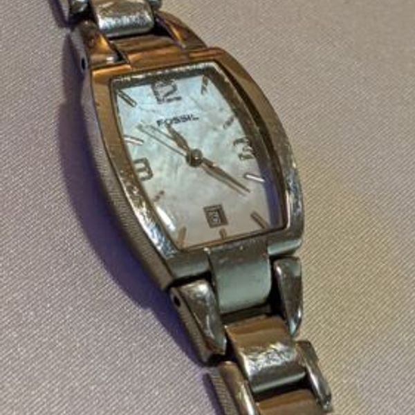 Fossil F2 Womens Watch ES-1110 Mother Of Pearl Dial All Stainless Needs ...